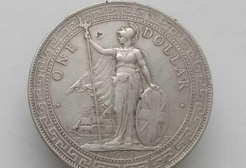 Великобритания 1 торговый доллар 1901 год