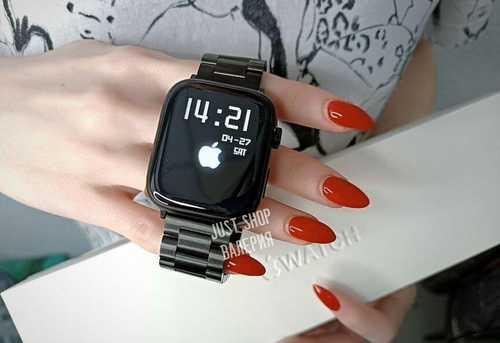 Часы Apple Watch 8 (Блочный ремешок) Черные
