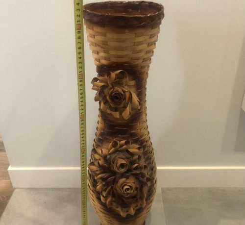 Напольная плетеная ваза