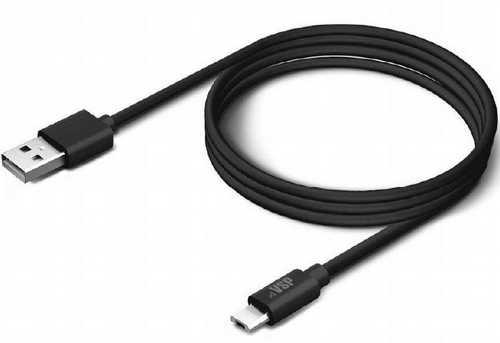 Кабель Borasco USB - micro USB, 1м, черный