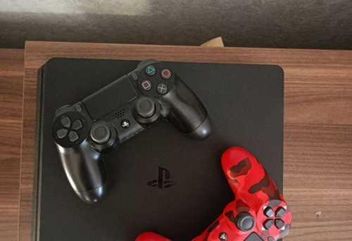 Sony ps4 slim 500gb, + 2 джостика оба и 6 игр