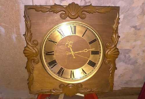 Настенные часы деревянные Весна СССР 25х25см