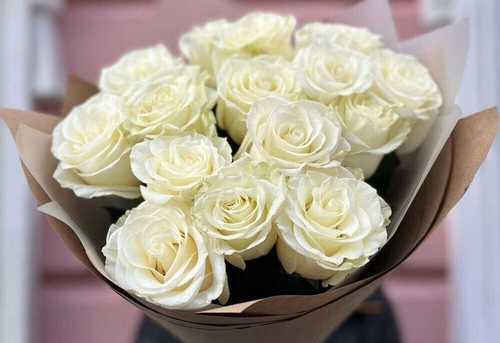 Розы. Премиум белая Роза 60 см