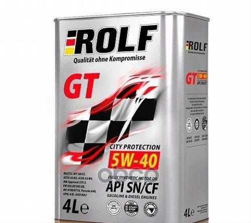 Масло моторное Rolf GT SAE 5W40 API SN/CF 4л rolf