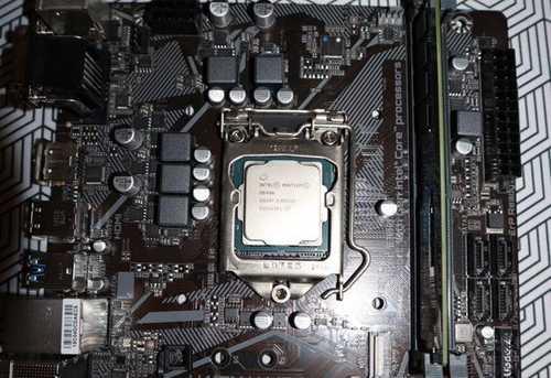 Gigabyte H410M H V3 + Pentium G6400 + озу 4Гб DDR4