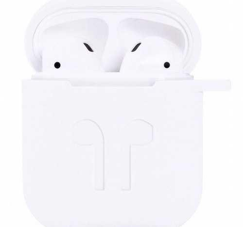 Чехол для AirPods силиконовый с карабином