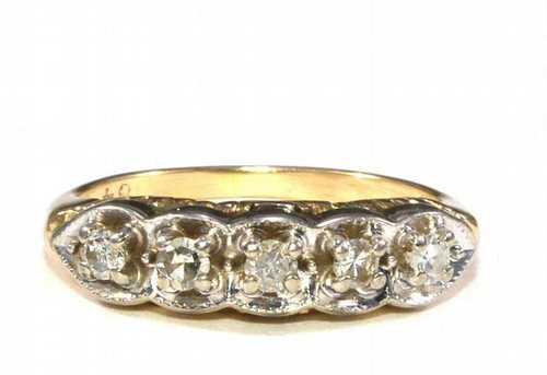 Золотое кольцо с бриллиантами 0,2 карата Италия
