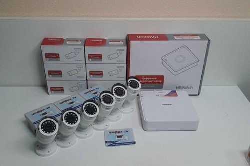 Комплект видеонаблюдения 2mp hiwatch 6 камера