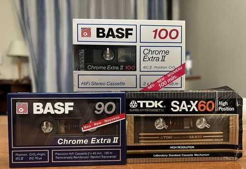 Аудиокассеты Basf и TDK набор 3 шт. Новые