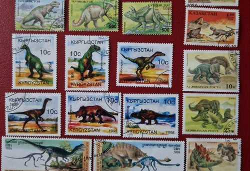 Почтовые марки Динозавры