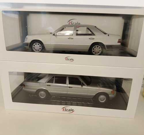 1:18 Mercedes Benz W124 + W126 iScale