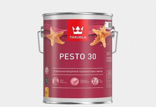 Универсальная эмаль Tikkurila Pesto 30 2,7л белая