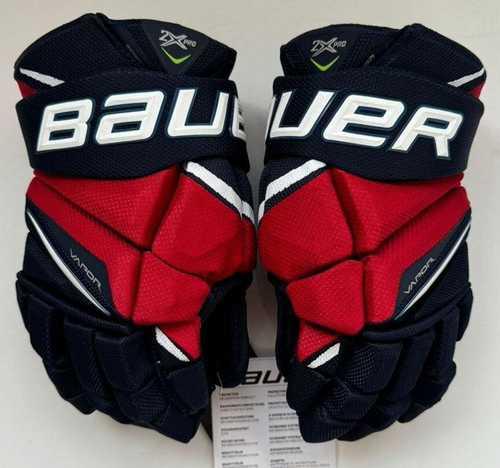 Bauer 2X Pro хоккейные краги / перчатки красно-син