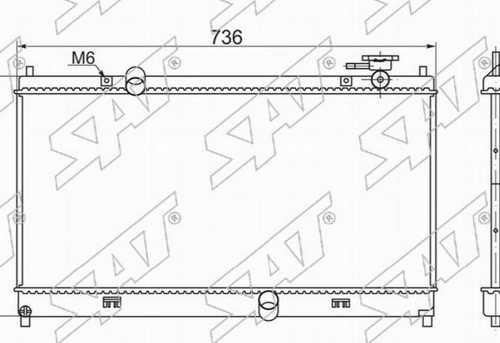 Радиатор двигателя Lifan Solano 620 (10-15г) МКПП
