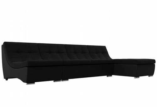 Угловой модульный диван Монреаль черный черный