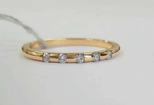 Золотое кольцо дорожка с бриллиантами