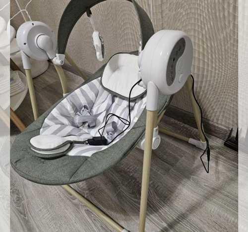 Детские электронные качели amarobaby wooden swing