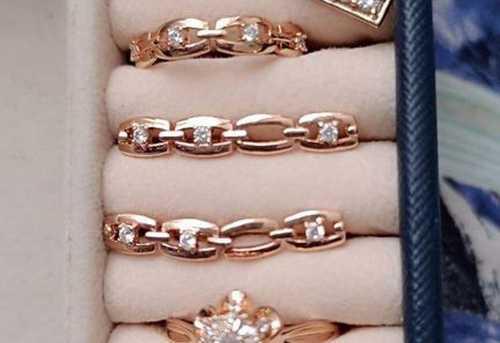 Комплекты серьги кольца покрытие золото 585rg