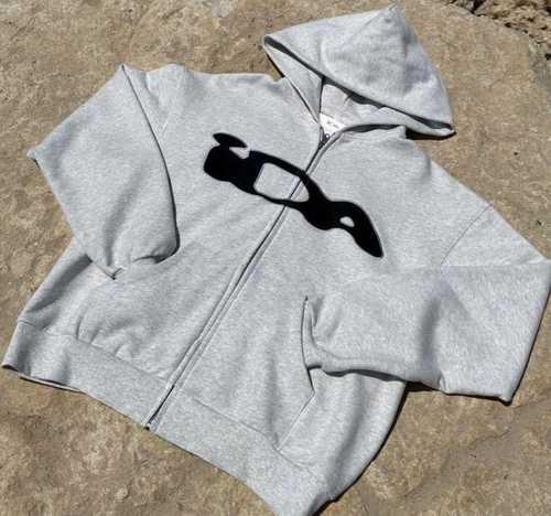 IDA Sply Embroidered Grey Logo Hoodie