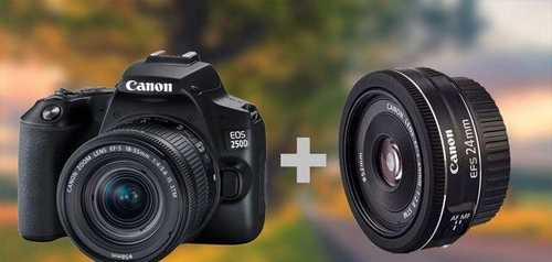 Canon EOS 250D Kit + Canon EF-S 24mm + светофильтр
