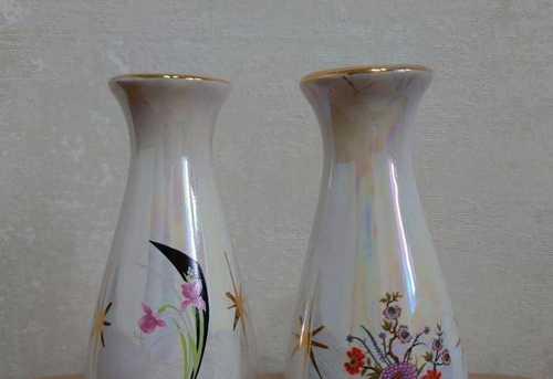 Керамические вазочки - 2 шт, высота 15.5 см
