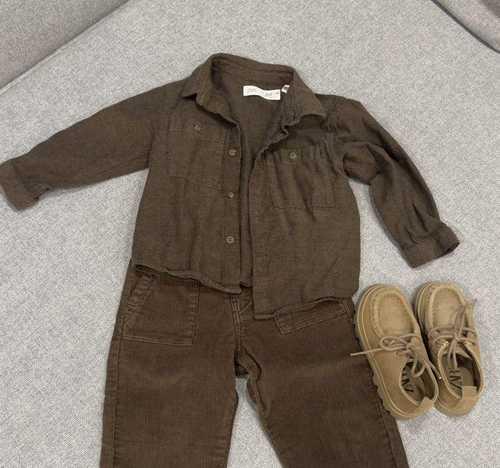 Брюки рубашка ботинки zara kids