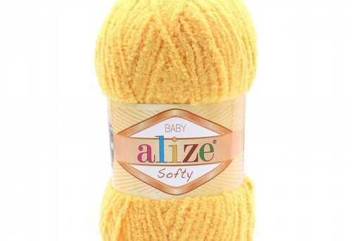 Пряжа alize 'Softy' (100 микрополиэстер) (216 желт