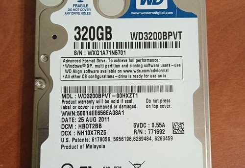 Жесткий диск SATA hdd 2.5 350GB WD