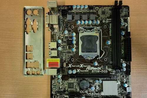 1155 ASRock B75M DGS Sata3 USB3.0 проверка