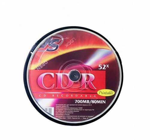 Оптический диск VS CD-R 52x cake (по 10)