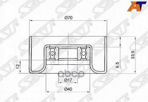 Ролик приводного ремня натяжителя toyota 1/2TRF