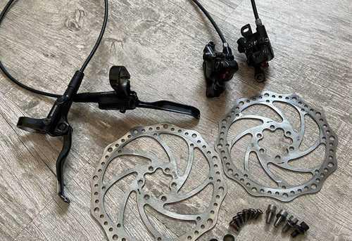Комплект тормозов Shimano MT200 + Роторы