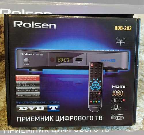 Цифровая TV приставка Rolsen RDB-202