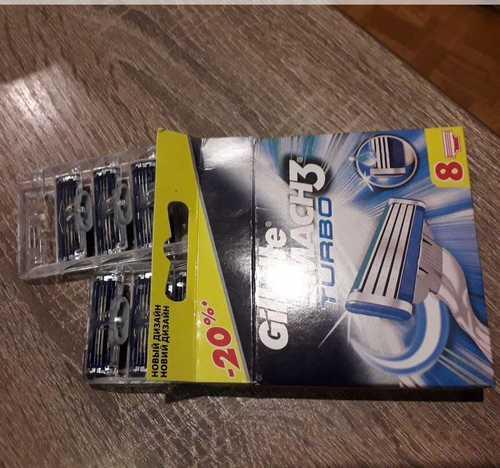 Лезвия для бритья gillette mach 3 turbo