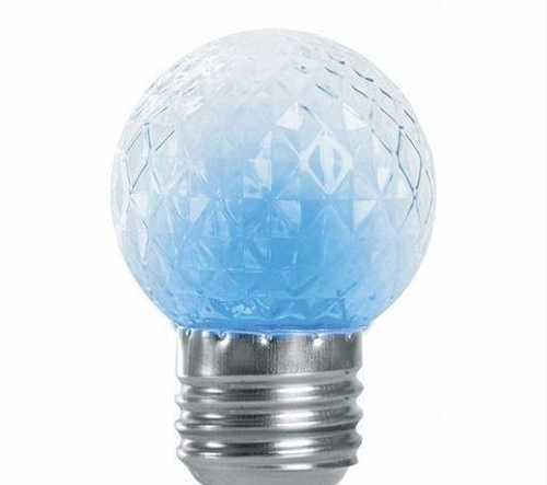 Лампа-строб светодиодная Feron E27 1W синий прозра
