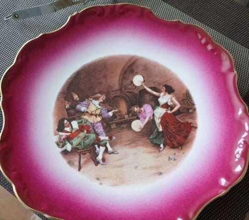 Настенная тарелка Лиможского фарфора, Франция