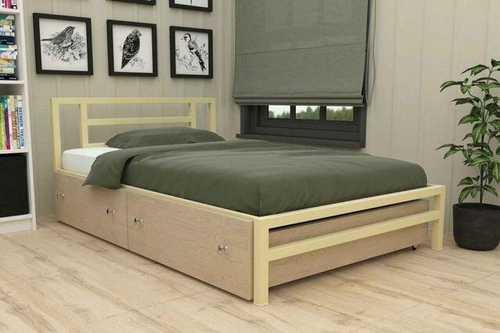 Односпальная кровать Титан 120 (с ящиком)