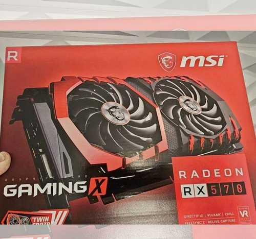 Видеокарта Msi rx 570 gaming x с коробкой