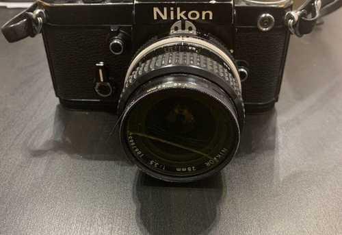 Nikon f2 пленочный + объектив nikkor 28 mm