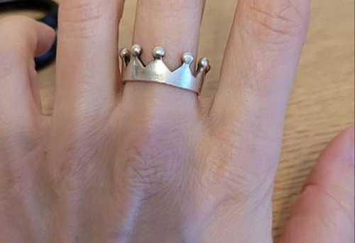 Серебряное кольцо корона 925
