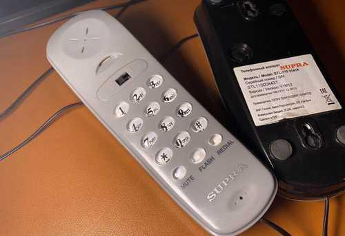 Телефон настенный стационарный supra STL-110 black