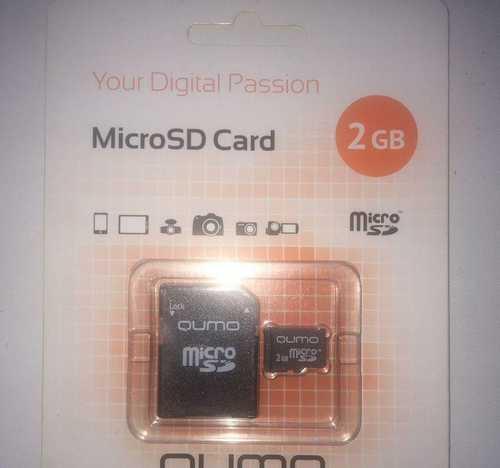 Карта памяти microsd 2 GB