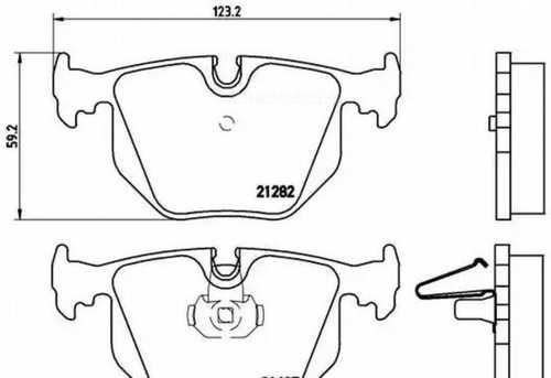 Brembo P 06 020 Колодки тормозные дисковые зад