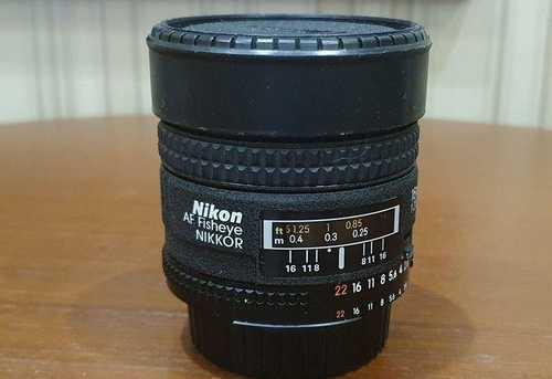 Объектив Nikon AF Fisheye nikkor 16mm 1:2.8 D