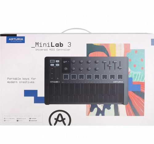 Arturia minilab 3 Deep Black midi-клавиатура черн