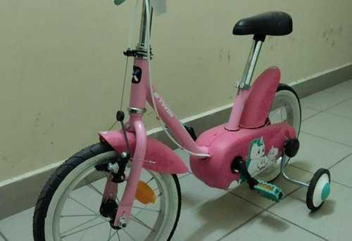 Велосипед детский розовый для девочки до 6 лет