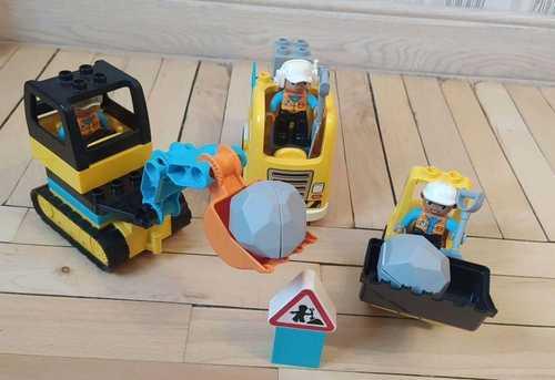 Lego Duplo грузовик, экскаватор, бульдозер
