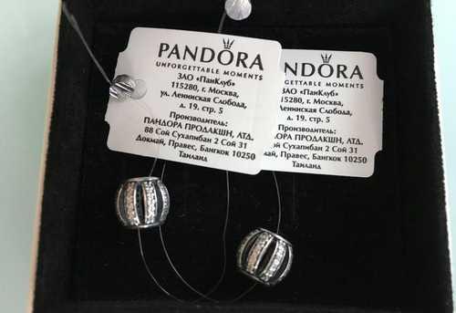 Pandora Оригинал (791115CZ) Бочонок-Паве (2шт) Нов