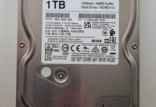 Жесткий Диск HDD Toshiba PC P300 1 Tb 7200 64Mb