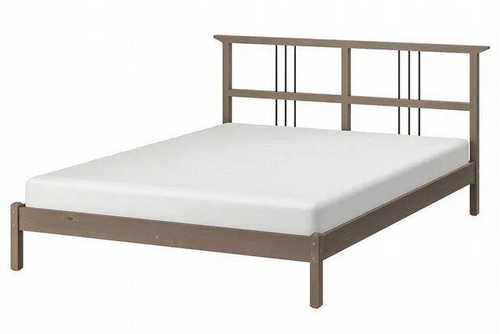 Каркас кровати IKEA рикене 160x200 см серо-корич
